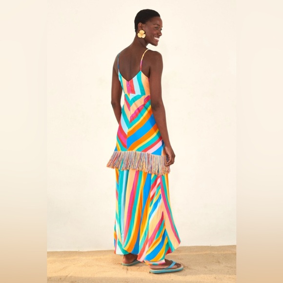 FARM Rio | Dresses | Farm Rio Striped Scarf Midi Dress | Poshmark
